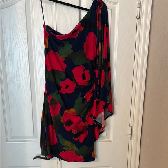 Colleen Lopez | Dresses | Colleen Lopez Asymmetrical Red And Green ...